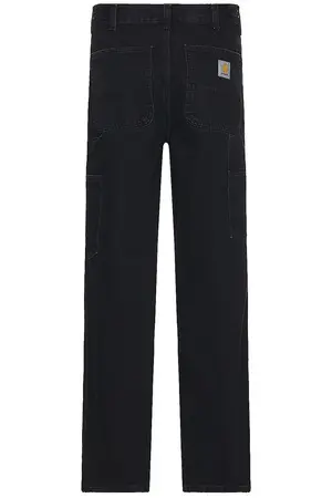 Carhartt Work In Progress Single Knee Jeans - Black Stone Washed