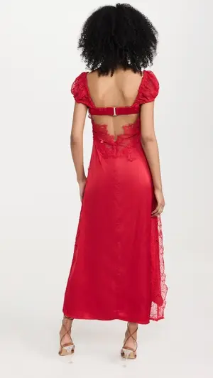 For Love & Lemons Casey Maxi Dress In Red - 50% Off | Editorialist
