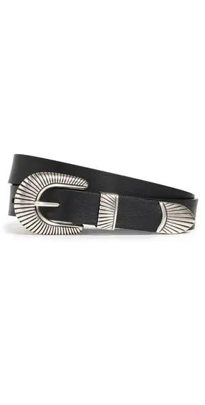 Anderson's Anderson's Skinny Western Leather Belt Black