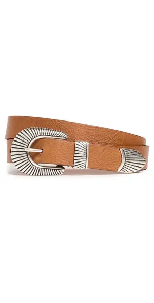 Anderson's Anderson's Skinny Western Leather Belt Brown