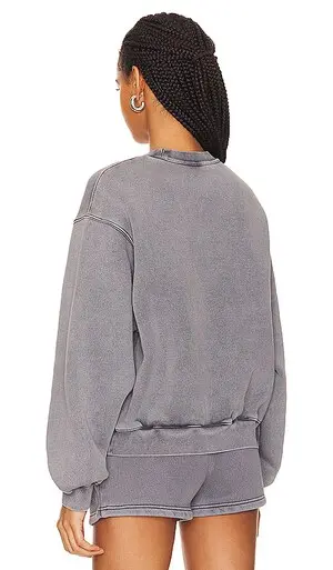 Alexander Wang Essential Crew Sweatshirt In Grey