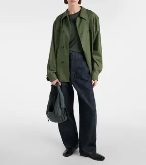 LEMAIRE High-rise Barrel-leg Jeans In Denim Indigo