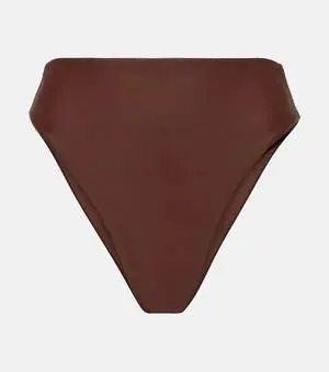 Jade Swim Incline High-rise Bikini Bottoms - Brown