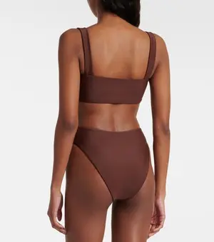 Jade Swim Incline High-rise Bikini Bottoms - Brown