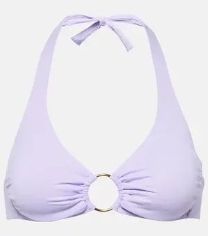 Melissa Odabash Brussels Ring-detail Bikini Top - Purple