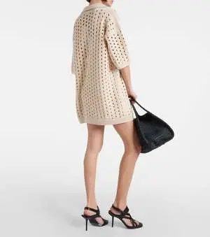 Max Mara Urna Cutout Cotton Minidress
