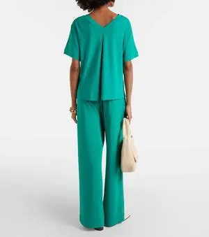 Max Mara Lauto Jersey Top - Green