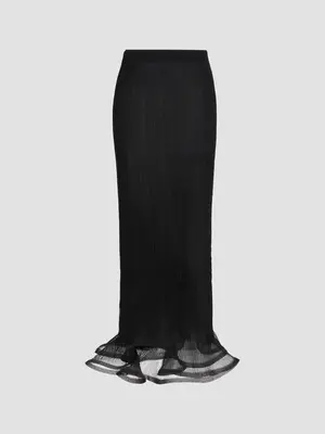 Simkhai Kelso Rib-knit Trumpet Hem Maxi Skirt - Black