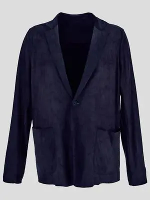 SALVATORE SANTORO Leather Jacket - Navy