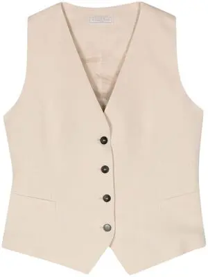 Antonelli Firenze Vest With Pockets - Beige