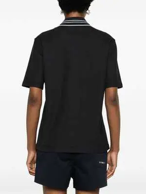 Moncler Logo-patch Cotton Polo Shirt - Black