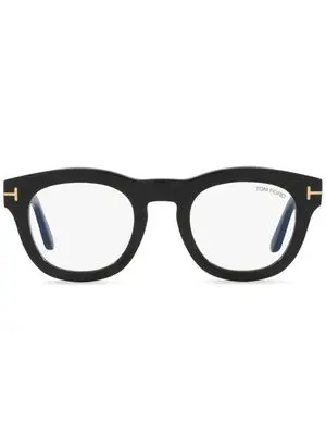 TOM FORD TOM FORD Eyewear Logo Square-Frame Glasses Black
