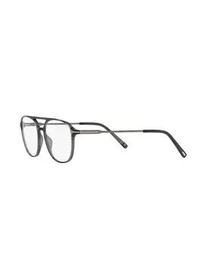 TOM FORD Logo-plaque Pilot-frame Glasses - Grey