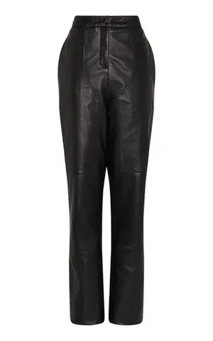 Paris Georgia Tia Straight-leg Leather Pants S Only