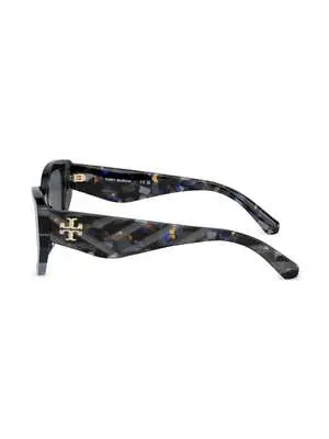 Tory Burch Graphic-print Geometric-frame Sunglasses