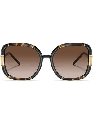 Tory Burch Tortoiseshell Square Sunglasses - Green