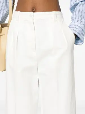 A.p.c. High-rise Wide-leg Trousers - White