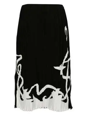 LANVIN Two-tone Pleated Skirt