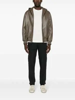 Emporio Armani Mid-rise Tapered Linen Trousers