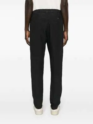 Emporio Armani Mid-rise Tapered Linen Trousers
