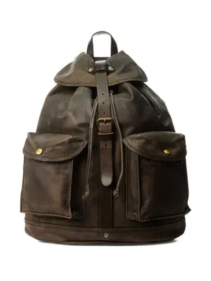 Ralph Lauren Distressed Leather Rucksack - Brown