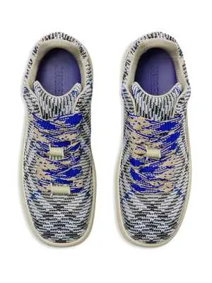 Burberry Check Pattern Sneakers - Neutrals
