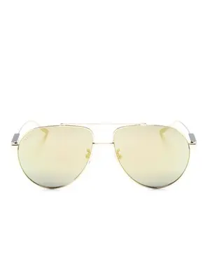 Gucci Interlocking G Pilot Sunglasses - Gold