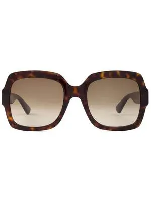 Gucci Tortoiseshell Square-frame Sunglasses - Brown