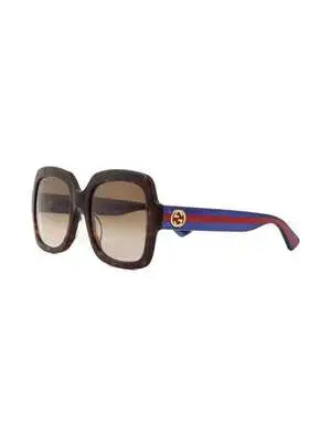 Gucci Tortoiseshell Square-frame Sunglasses