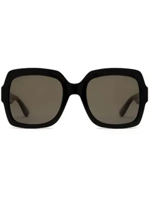 Gucci Web-stripe Square-frame Sunglasses