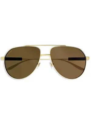 GUCCI Interlocking G Pilot-Frame Sunglasses