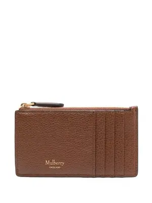 Mulberry Zipped Leather Coin Pouch - Brown