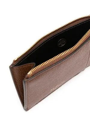 Mulberry Zipped Leather Coin Pouch