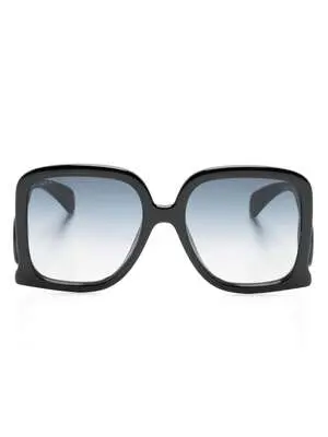 Gucci Interlocking-g Oversize-frame Sunglasses - Black