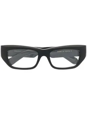 Gucci Logo Cat-eye Glasses - Black