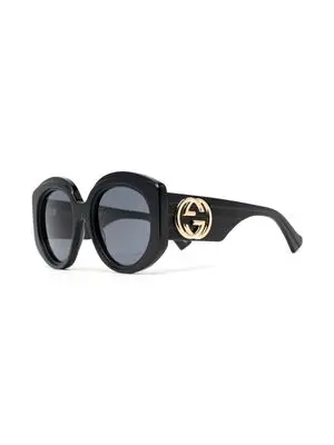 Gucci Interlocking-g Round-frame Sunglasses