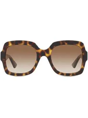 Gucci Tortoiseshell Square Frame Sunglasses - Green