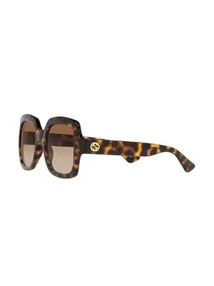 Gucci Tortoiseshell Square Frame Sunglasses