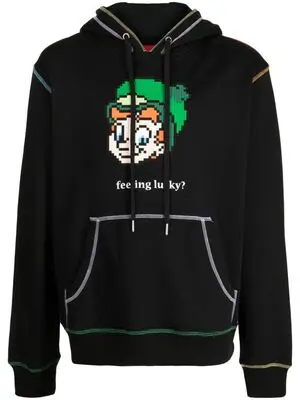 MOSTLY HEARD RARELY SEEN Feeling Lucky Graphic Hoodie - Black