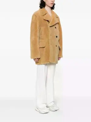 Amiri Double-breasted Shearling Coat