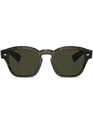 Oliver Spencer Maysen Square-frame Sunglasses - Green