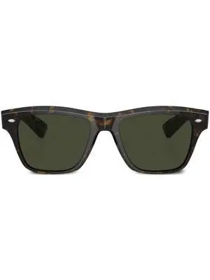 Oliver Spencer Sixties Square-frame Sunglasses - Green