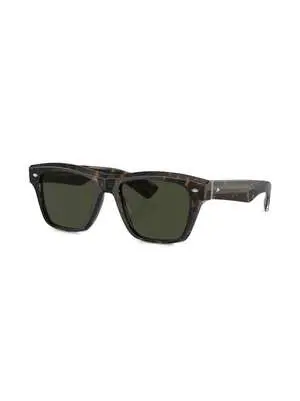 Oliver Spencer Sixties Square-frame Sunglasses - Green