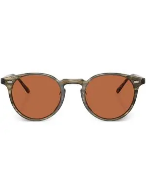 Oliver Spencer Round-frame Tinted Sunglasses - Green
