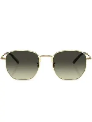 Oliver Spencer Kierney Geometric-frame Sunglasses - Gold