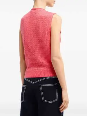 BARRIE V-neck Cashmere Top - Pink