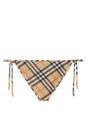 Burberry Check-pattern Bikini Briefs - Neutrals