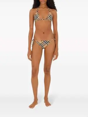 Burberry Check-pattern Bikini Briefs - Neutrals
