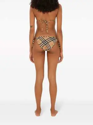 Burberry Check-pattern Bikini Briefs - Neutrals
