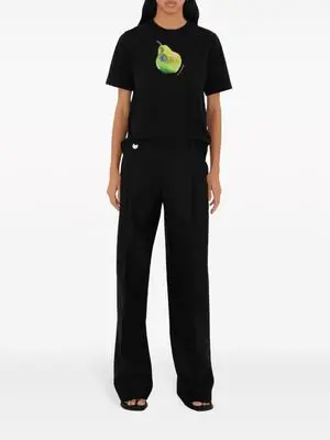 Burberry Wool-silk Tailored Trousers - Black
